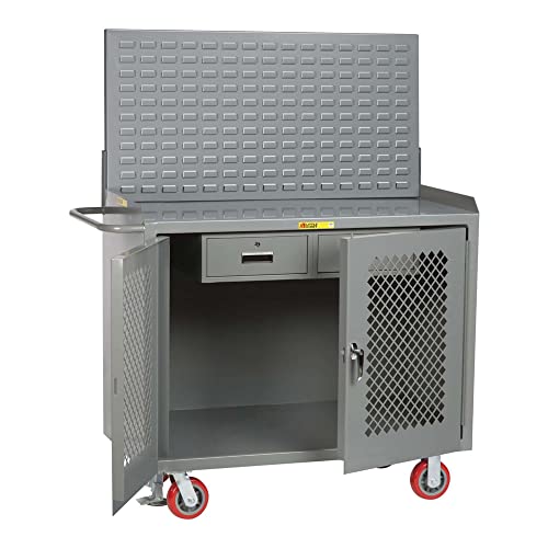 Little Giant MMP2D-2436-FL Mobile Bench Cabinet Without Center Shelf, Non-Slip Vinyl Top Surface, 24" Length, 36" Width