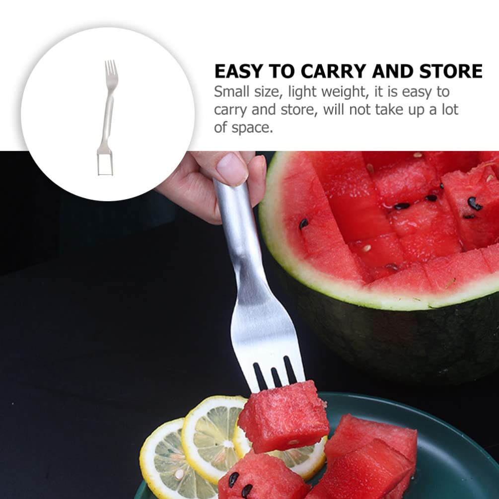 IMIKEYA 2PCS Watermelon Slicer Cutter:2-in-1 Watermelon Slicer Stainless Steel Watermelon Cutter Slicer Fruit Forks Slicer Knife for Kitchen Gadget