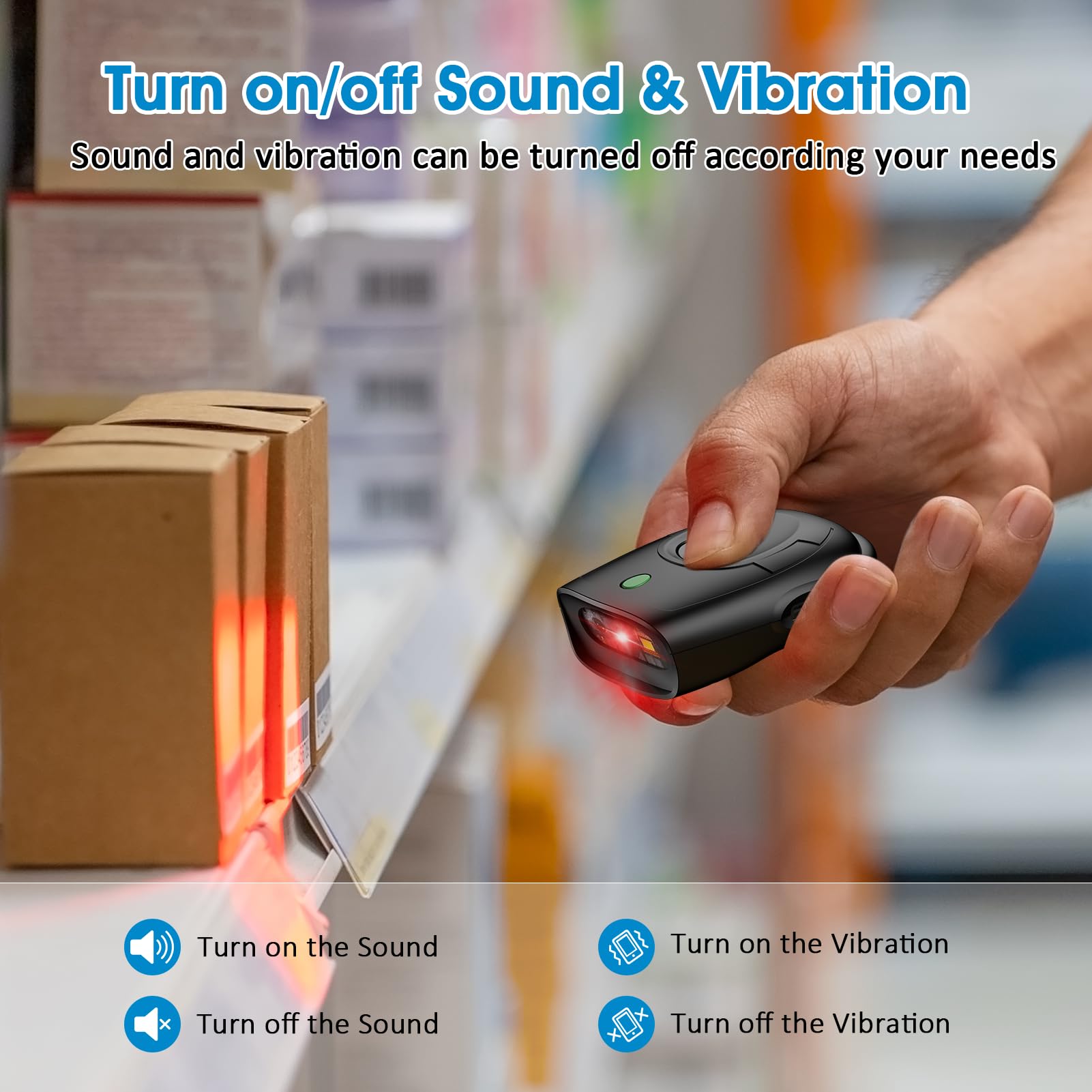 Symcode Small Portable 2D QR Barcode Scanner for Inventory,3-in-1 Bluetooth & USB Wired & 2.4G Wireless Barcode Reader,Connect Smart Phone, Tablet, PC Bar Code Scanning,Work with Windows, Mac,iOS