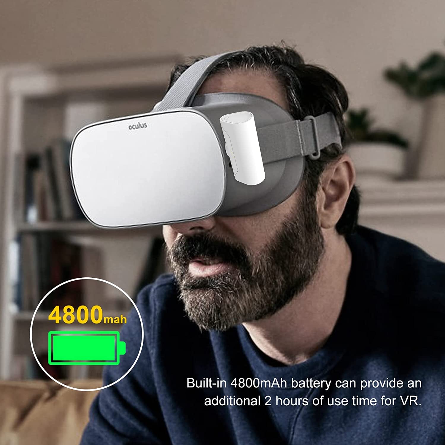 Battery Pack Compatible with 800mAh Lightweight Portable VR Power Bank, Extended Battery Accessories for Extra 2 Hours Playtime