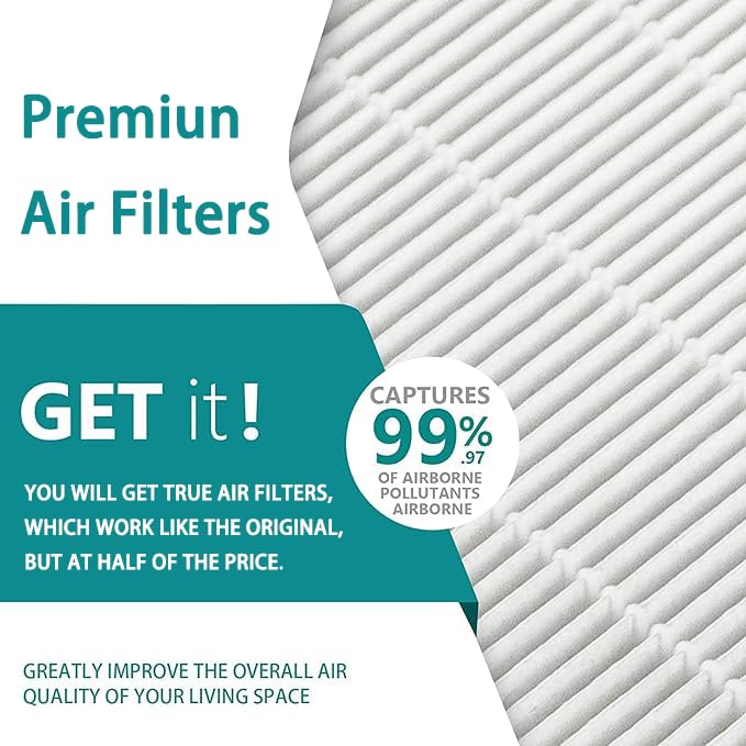 HPA300 Filter Replacement Compatible for Honey-well HPA200,HPA100 Series Filter,9 Pakcs R Filters Replacement by MIFLUS