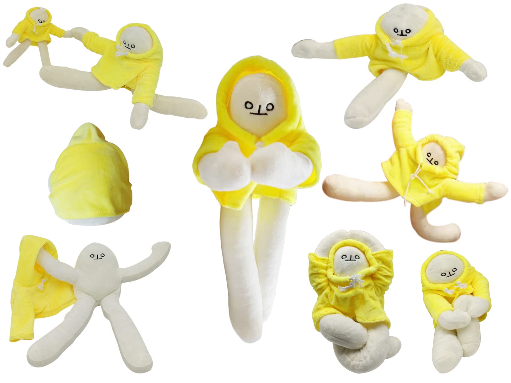 Kahopy Plush Toy Stuffed Doll with Magnet Pose Changeable Funny Doll Man Decompression Toy Birthday Party Festivals Gifts (7.5 in)