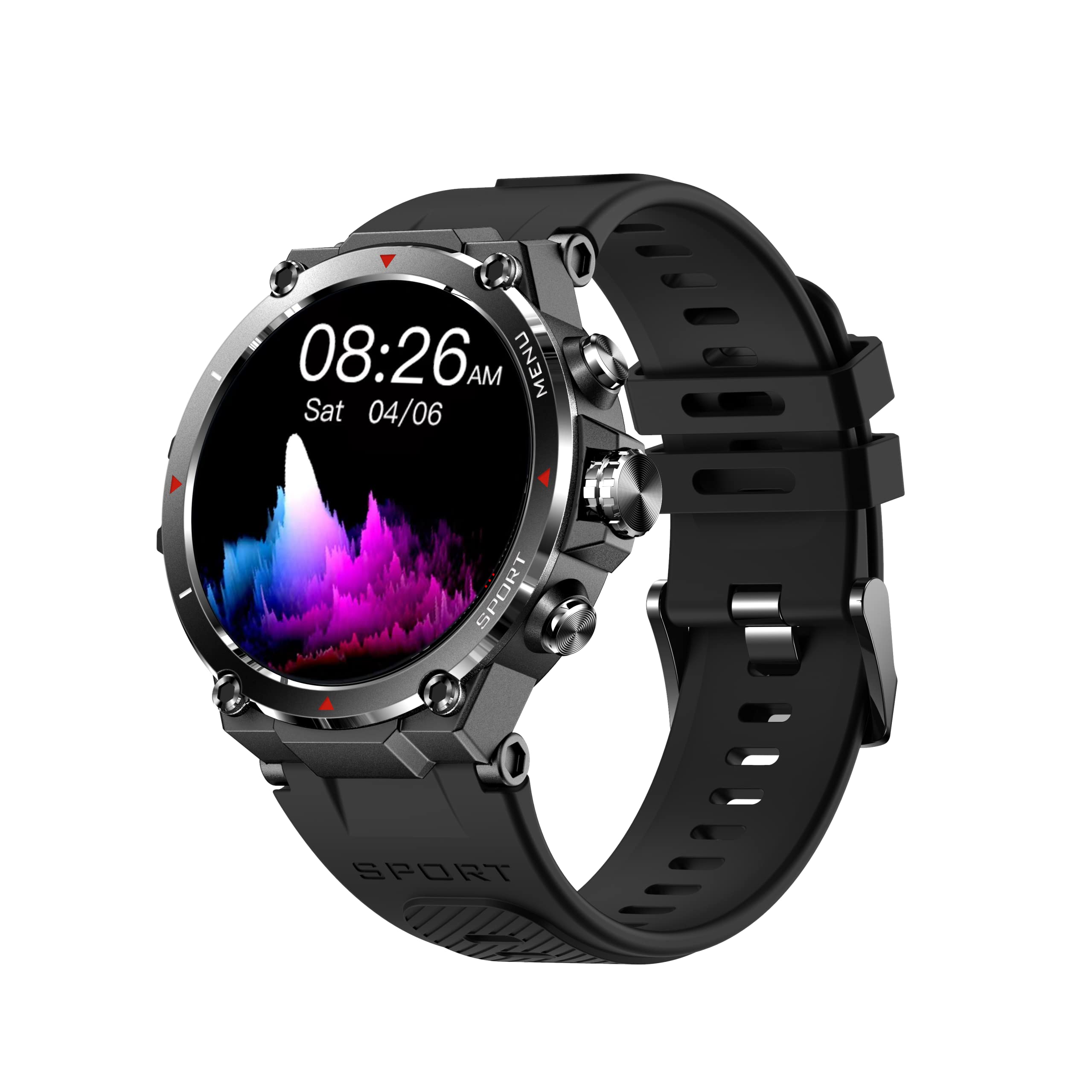 Blackpai Pioneer 02 Military Grade Smart Watch for Men —Rugged AMOLED GPS ,Step Counter,Call Notice,Heart Rate,Monitor Sleep,5ATM Waterproof for Swimming,iPhone and Android Compatible
