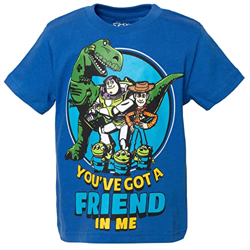 Disney Pixar Toy Story Buzz Lightyear Woody Rex Toddler Boys 3 Pack Graphic T-Shirts Multi 2T