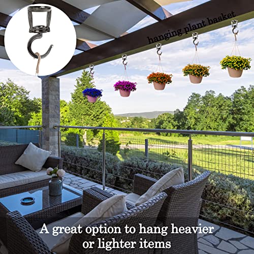 foxwake Ceiling Hooks for Hanging Plants 10set, Heavy Duty Swivel Hook with Toggle Wing, Swag Anchors for Lamp Light Basket Pot Holiday Decorations Vegetables Fruit Chandelier
