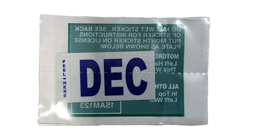 December California License Plate Month Sticker