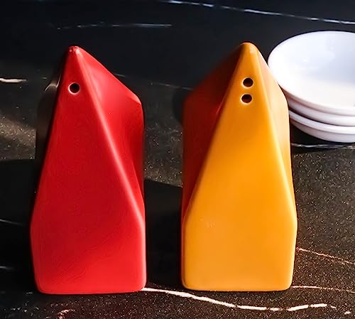 Ebros Gift Frank Lloyd Wright Organic Architecture Geometry Florida Southern College Annie Pfeiffer Chapel Triangles Earth Tone Colors Ceramic Salt And Pepper Shakers Set