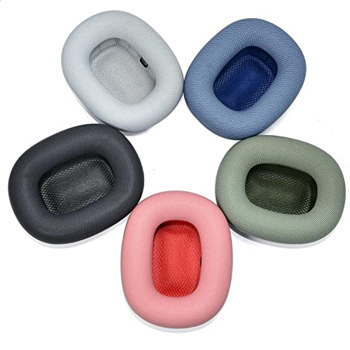 Ear Cushions for appple AirPods Max Replacement Leather earpads Sweat Proof Ear Cups Cushion Replace for airpod max Headphone with Protein Leather Memory Foam and Magnet (White)
