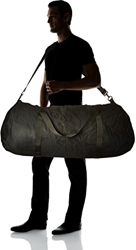 Champion Sports Mesh Duffle Bag with Zipper and Adjustable Shoulder Strap, 15β x 36β, Black - Multipurpose, Oversized Gym Bag for Equipment, Sports Gear, Laundry - Breathable Mesh Scuba and Travel Bag