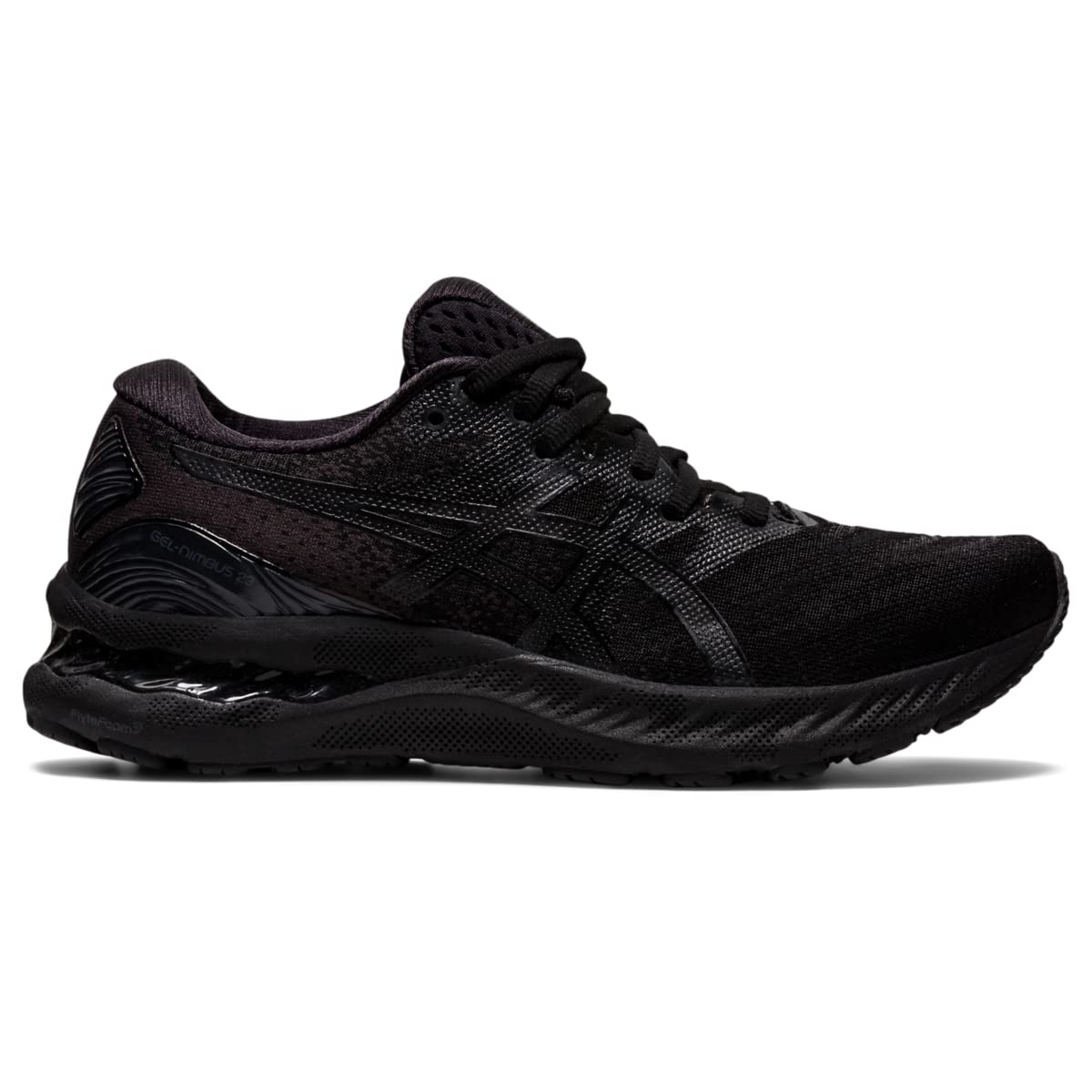 ASICS Women's Gel-Nimbus 23 Running Shoes, 8.5, Black/Black