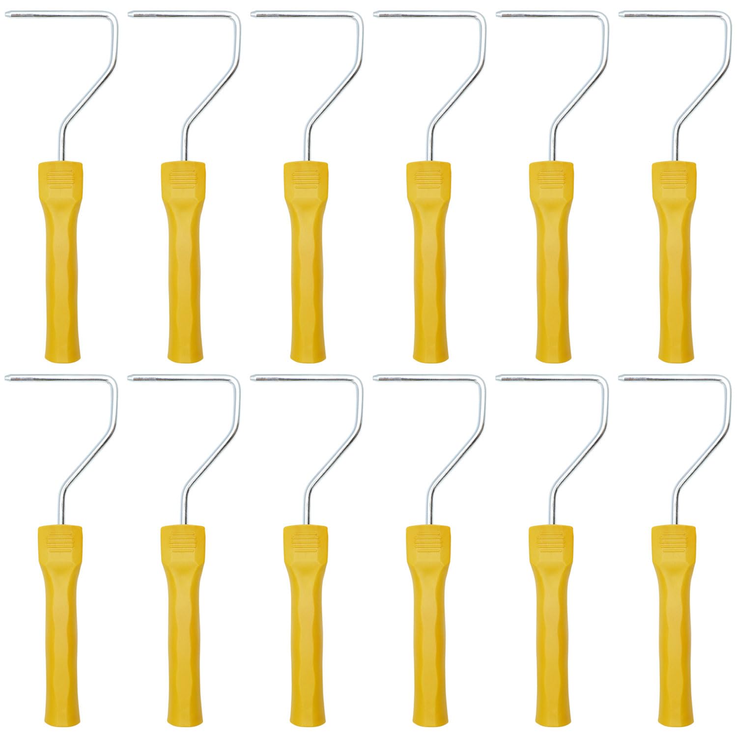 PROFOCON 4 Inch Mini Paint Roller Frame with Threaded Grip Handle - Pack of 12