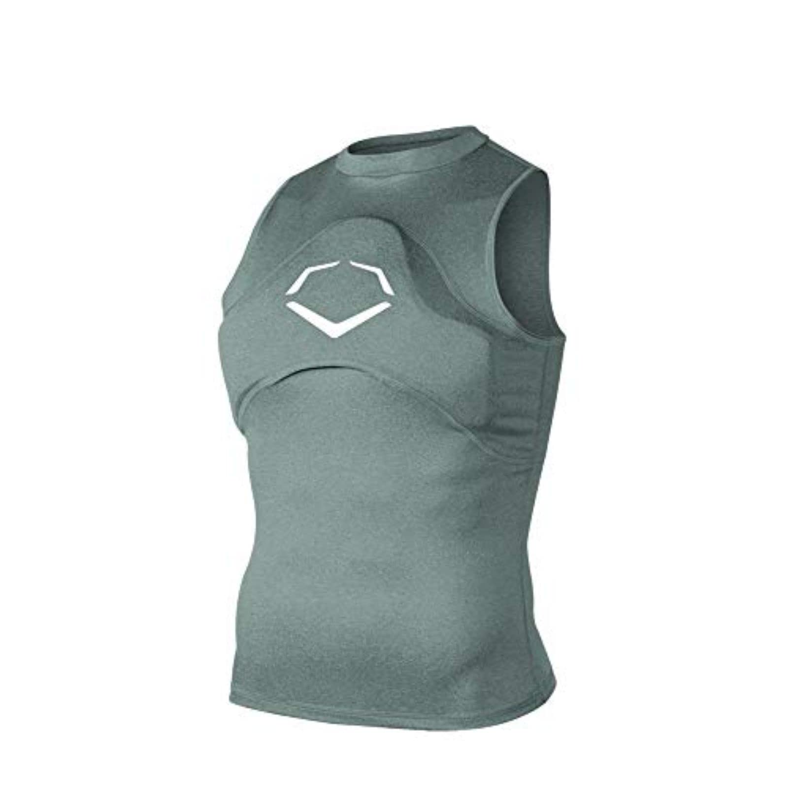 EvoShield Boy's Chest Guard Sleeveless Shirt - Charcoal, Youth Medium