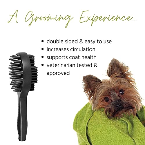 Curry on a Stik' - Dog Brush for Shedding, Grooming, Bathing, & Therapeutic Massage Tool - For Long & Short Haired Dogs - Decreases Shedding & Increases Coat Health - Veterinarian Approved - Ergonomic