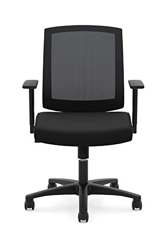 HON Torch Mesh Mid-Back Task Chair, Fixed Arms, in Black (HVL511)