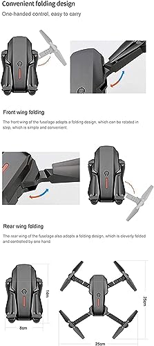 E88 Pro 4K Drones with Dual Camera for Adults, Kids and Beginners, Wifi FPV Foldable Drone Visual Positioning, Height Preservation RC Quadcopter, Auto Return,2 Batteries
