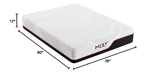 MLILY 12 Inch Twin XL Mattress, Manchester United Memory Foam Mattress in a Box Made in USA, Medium Plush, CertiPUR-US Certified