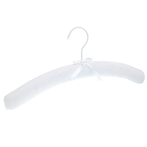Colcolo Flower Padded Hanger Shirt Blouse Shoulder Shaper Hook Hanger - White, as described