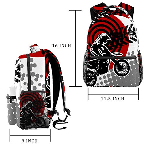 EVANLinsim Motocross Backpacks Boys Girls School Book Bag Travel Hiking Camping Daypack Rucksack