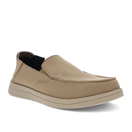 Dockers Mens Wiley Classic Lightweight Twill Casual Slip-On Loafer Shoe, Khaki, 9 M