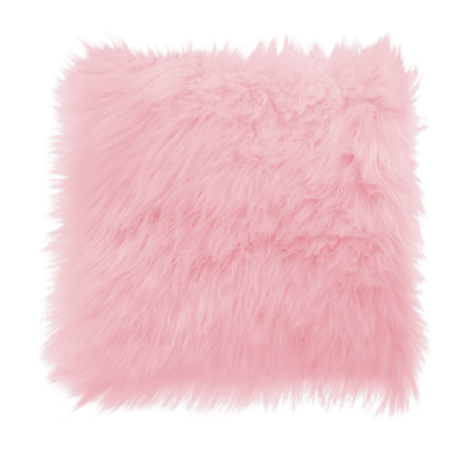 WLLHYF 10 Inches Mini Square Faux Fur Rug， Small Fluffy Area Rug Cushion for Living Room Sofa Bedroom Floor Soft Square Chair Cover Seat Pad Nail Mat for Photographing Background of Jewelry