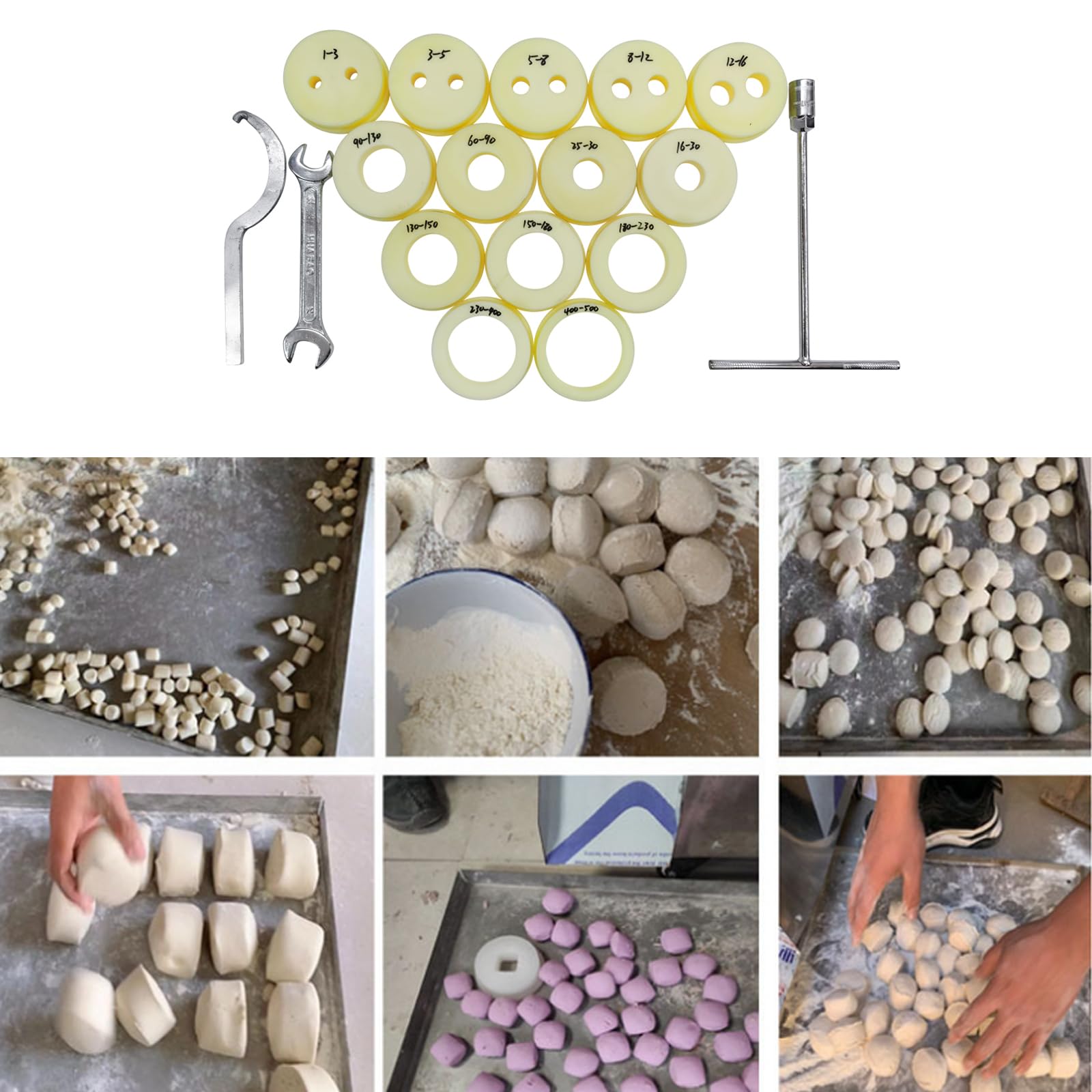 INTSUPERMAI Dough Divider Rounder Cutting Machine Electric Dough Ball Maker 0.03oz-17.6oz Hydraulic Dough Cutter Bakery Machine 110V