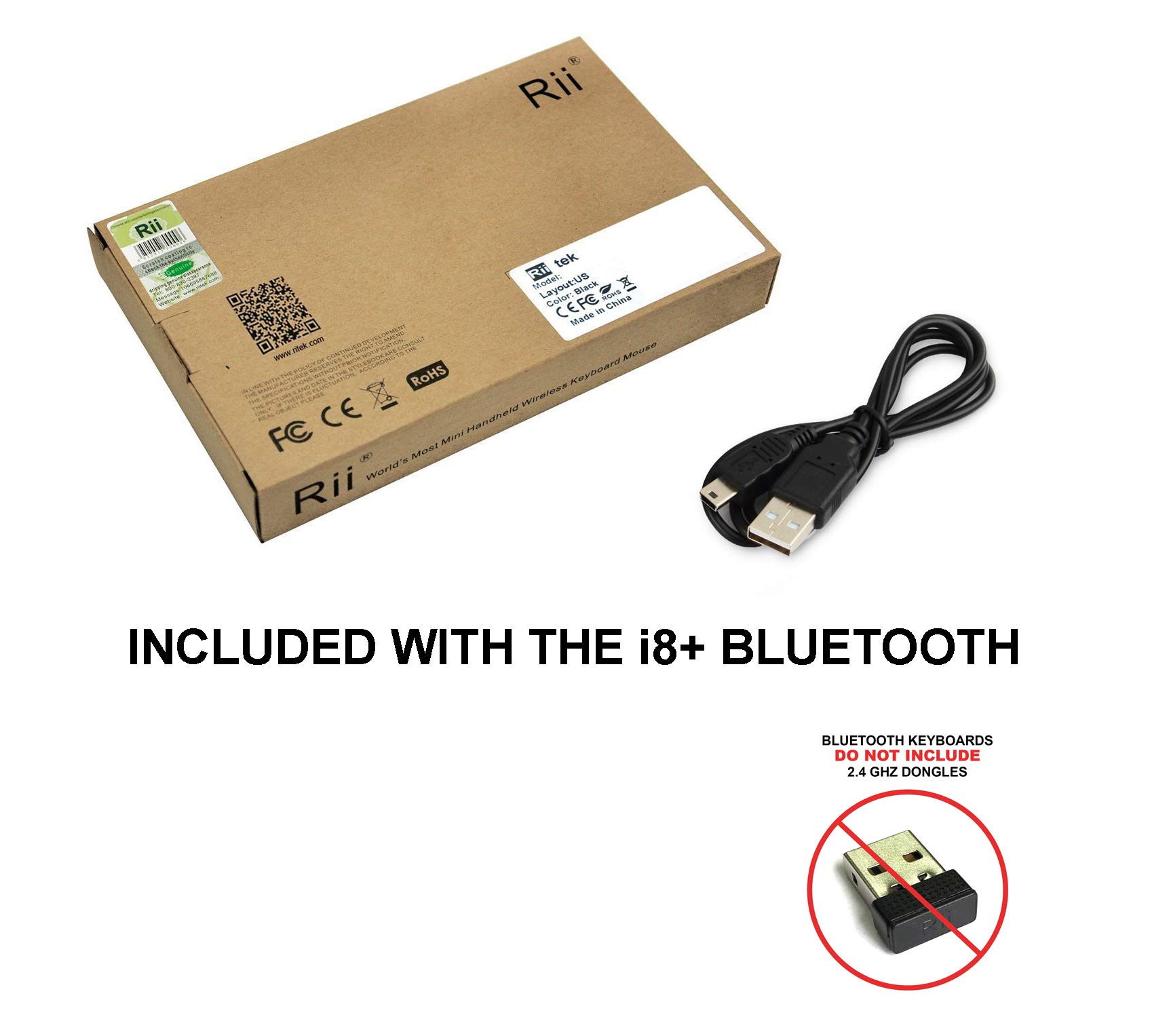 Rii Mini Bluetooth Keyboard with Touchpad&QWERTY Keyboard, Backlit Portable Wireless Keyboard for Smartphones/ Laptop/PC/Tablets/Windows/Mac/TV/Xbox/PS3/Raspberry Pi .(i8+ Blue)