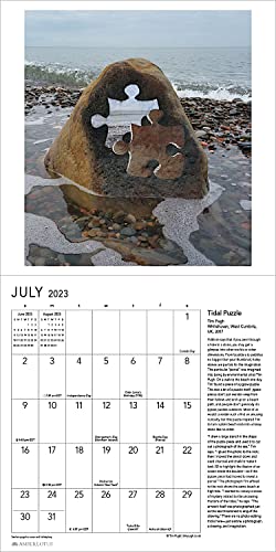 Environmental Art 2023 Wall Calendar: Contemporary Art in the Natural World | 12" x 24" Open | Amber Lotus Publishing