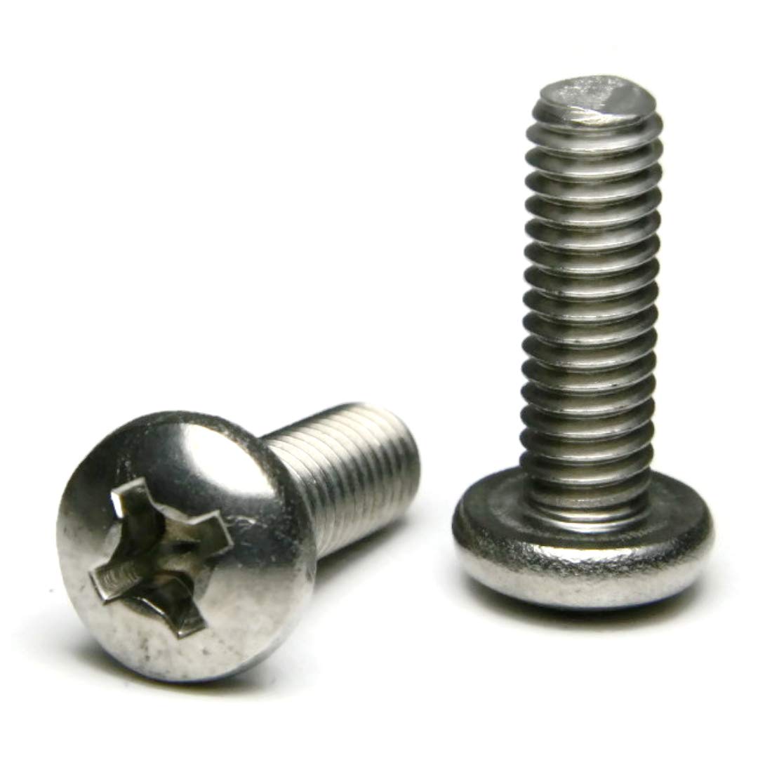 Phillips Pan Head Machine Screw 18-8 Stainless Steel - 1/4-20 x 3 Qty-25