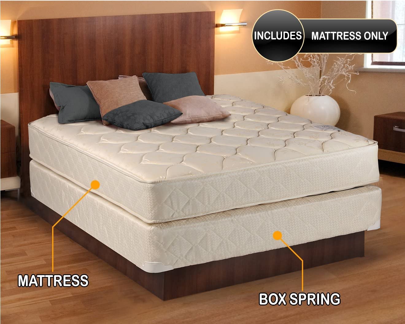 DS Solutions USA Comfort Classic 2-Sided Gentle Firm Full XL Mattress Only with Mattress Cover Protector Included