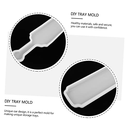 COHEALI Pallet Mold Resin Tray Silicone Soap Mold Molds for Resin Friend Ornament Silicone Molds for Resin Cup Mats Epoxy Moulds Resin Coaster Mould Coaster Mold Oar Shaped Tray Mould 1pc