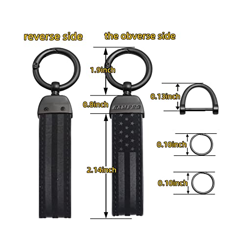 GAMPRO American Flag Microfiber Leather PU Car Keychain Accessories with Zinc Alloy Fashion keychain suit for men and women