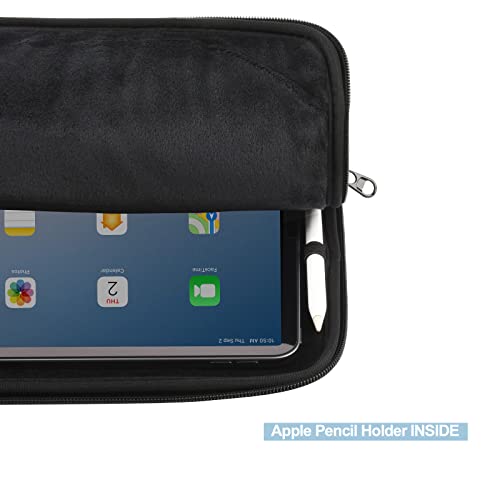 CaSZLUTION iPad Pro Sleeve for 12.9 inch New iPad Pro M2 & M1 2022-2018 with Smart/Magic Keyboard Bag Case, Neoprene Sleeve Case with Pencil Holder, Front Pocket Tablet Accessories - Black