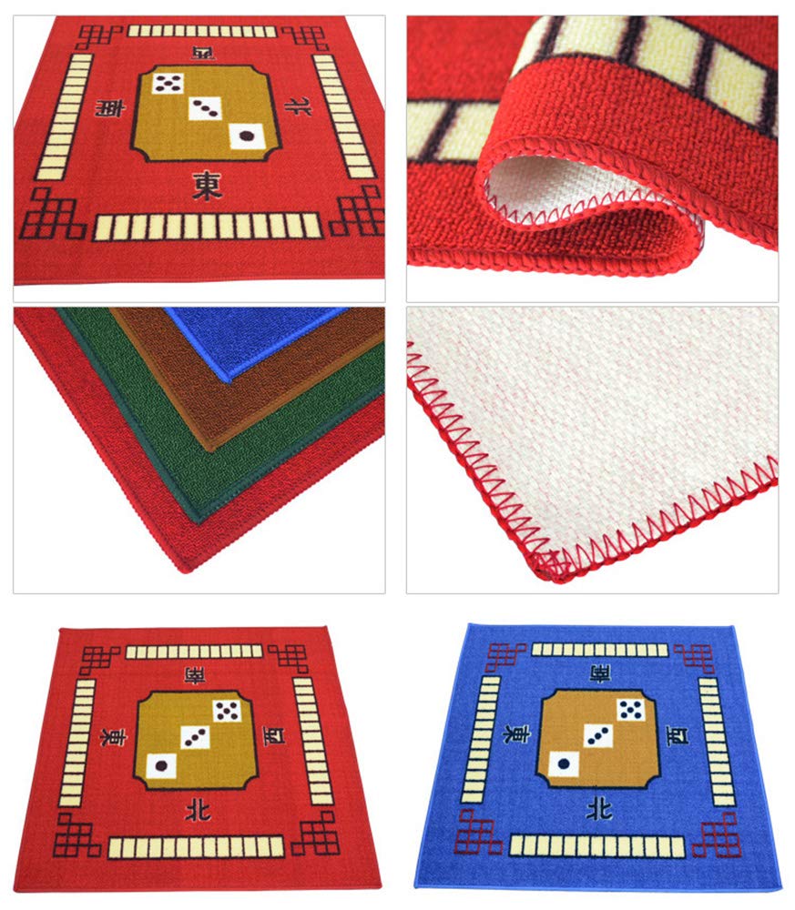 Exclen Universal Mahjong/Paigow/Card Table Cover, Slip Resistant Mat 31" x 31" (78cm x 78cm) (Blue)