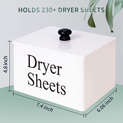 Dryer Sheet Holder, Dryer Sheet Dispenser, Wood Dryer Sheet Container Box For Laundry Room, Rustic Dryer with Lid, Farmhouse Home Decor Organizer,Fabric Softener Storage Bin