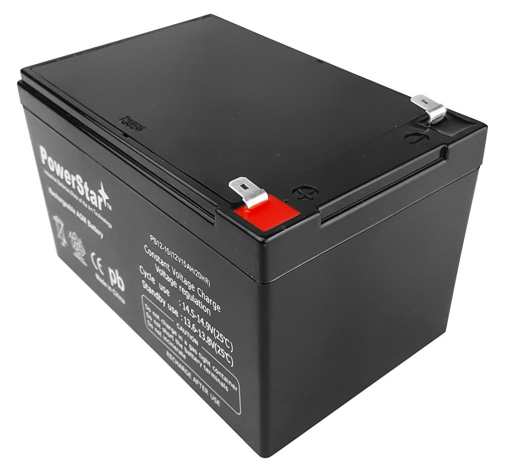 PowerStar 12V 15AH F2 UPS Backup Battery Replaces Vision HP12-65W, HP 12-65W