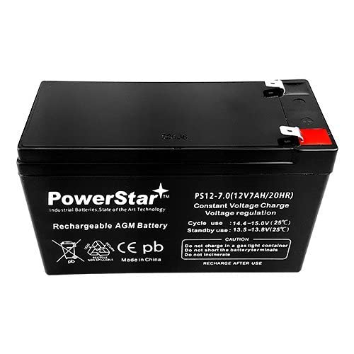 PowerStar Replacement Battery for Battery, 12V 7Ah Compatible with SEC1075