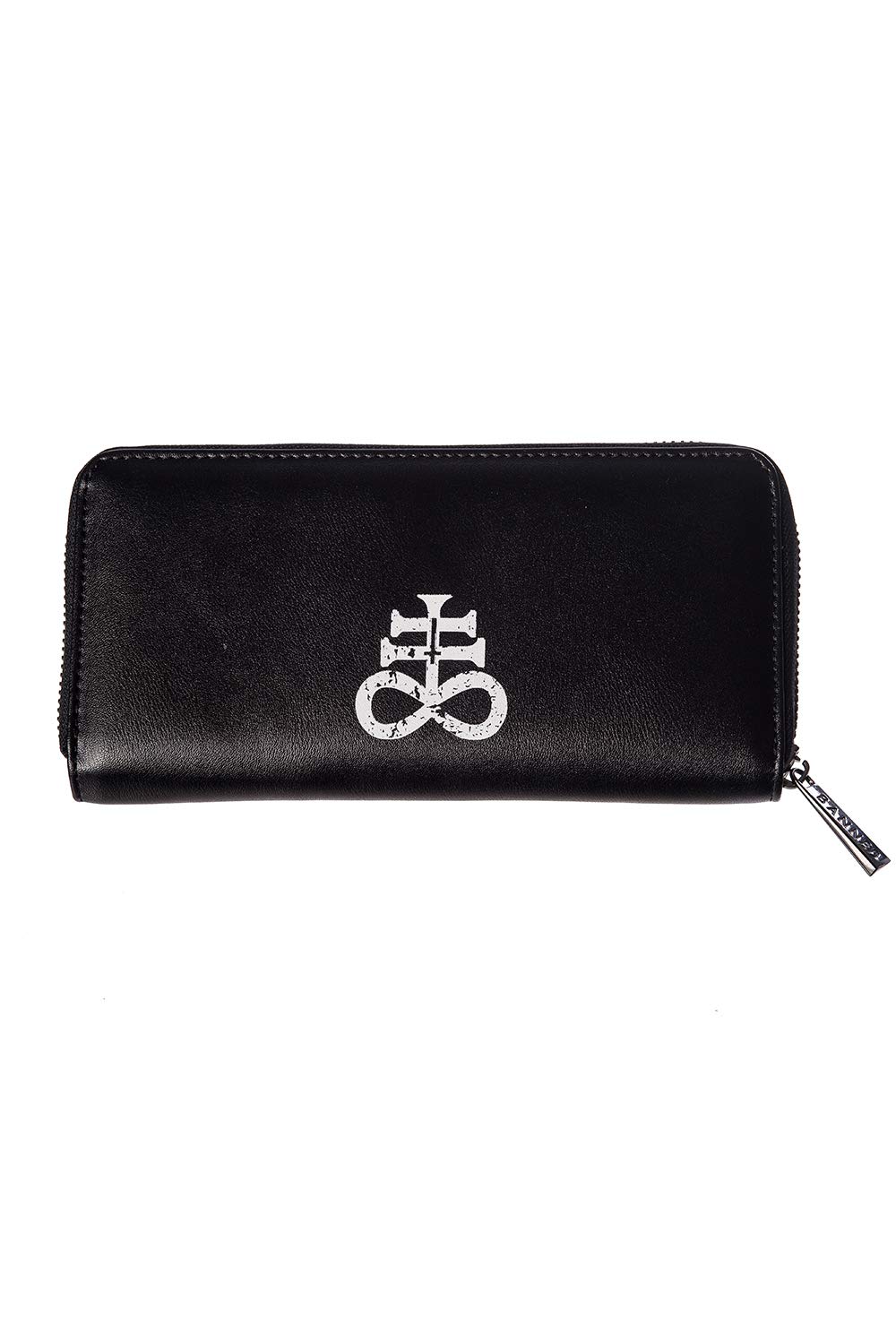 Lost Queen Women's Triple Moon Occult Cross Zip Around Wallet Tempest Ladies Clutch