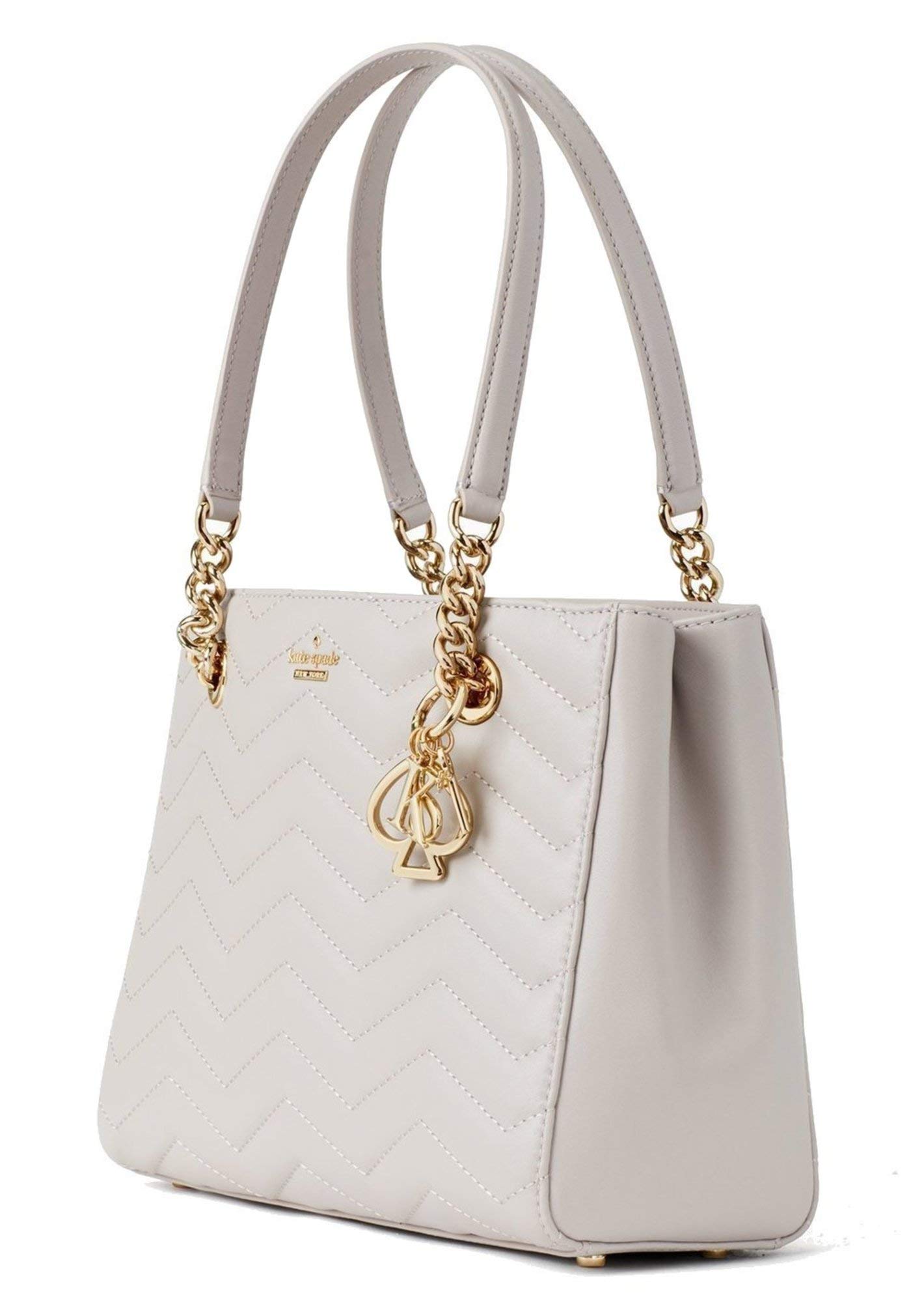 Kate Spade New York Reese Park Small Courtnee Leather Bag, Ash Grey
