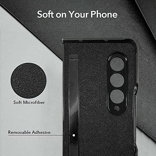 EAXER for Samsung Galaxy Z Fold 3 5G Case, Shockproof Leather Wallet Card Holder Luxury PU Leather Card Holder Slots Case Cover (Brown)