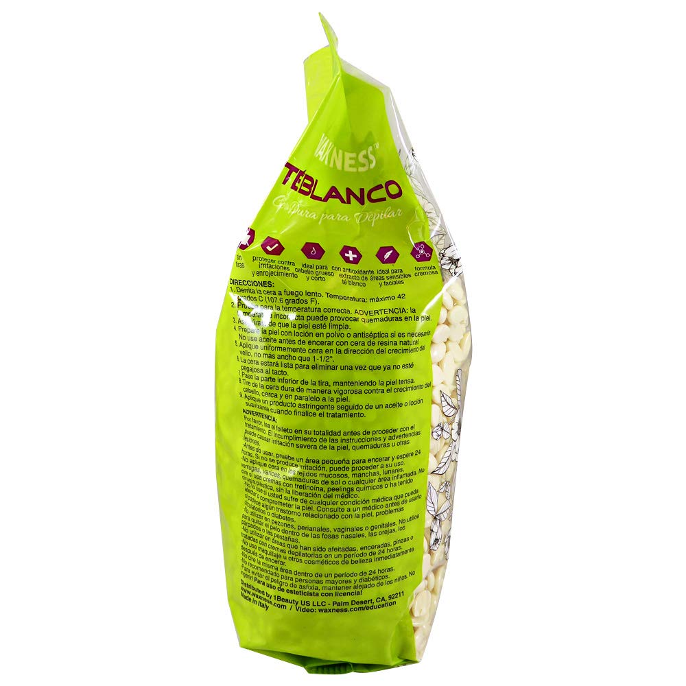 Waxness Wax Necessities Film Hard Wax Beads White Tea Cream 2.2 Pound