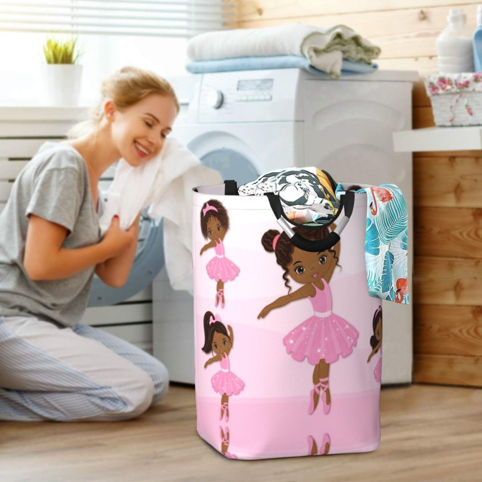Gbuzozie Blue Marble Texture Laundry Hamper Storage Basket Toys Clothes Organizer Bin For Home Bathroom Bedroom Dorm Nursery, 52l
