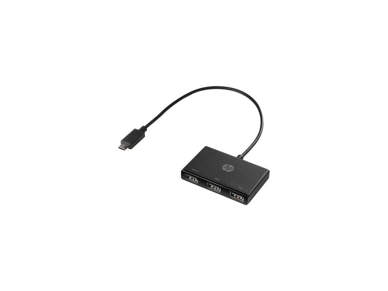 HP Hub for USB-C Laptops (USB-C to USB-A), Black (Z8W90AA)