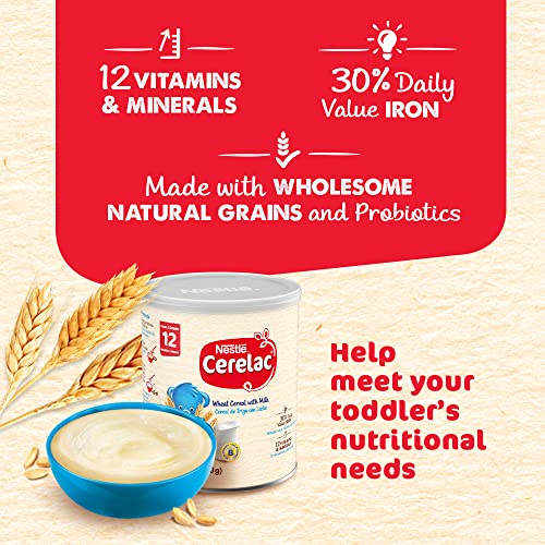 Nestle Cerelac, Wheat Cereal with Milk, 14.1 oz (Pack of 12)