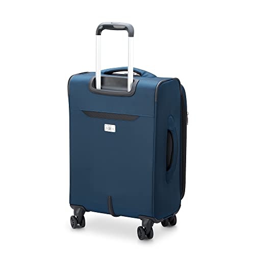 DELSEY Paris Sky Max 2.0 Softside Expandable Luggage with Spinner Wheels, Blue, Carry-on 21 Inch