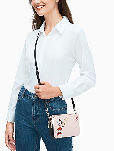 Kate Spade x Minnie Mouse Double Zip Crossbody Leather Purse