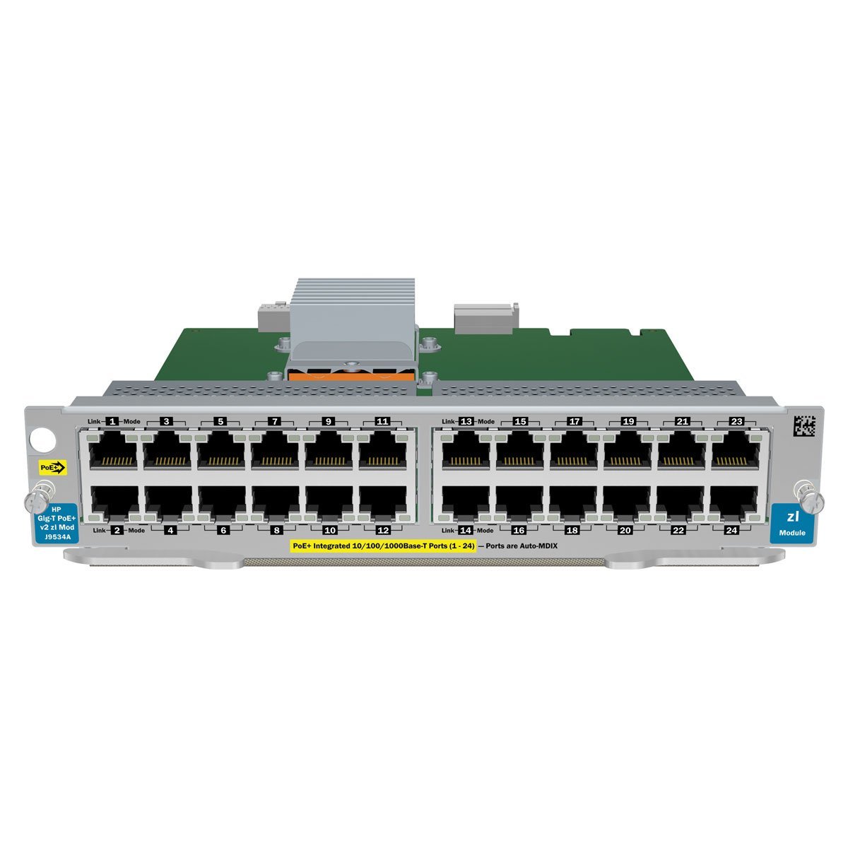 HP J9534-61101 24-port Gig-T PoE+ v2 zl Module (Renewed)