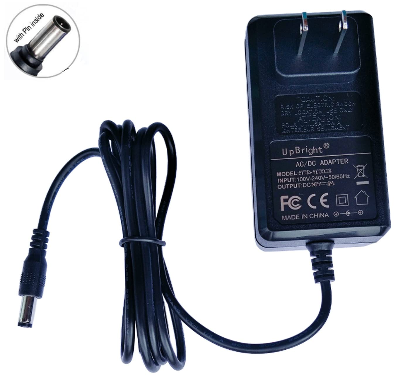 UpBright 21V AC/DC Adapter Compatible with Smith & Nephew Renasys Go REF 66801244 66801496 66800164 Negative Pressure Wound Therapy 66801558 66800161 66800696 DTM36-21-3A5SN 1.71A Power Supply Charger
