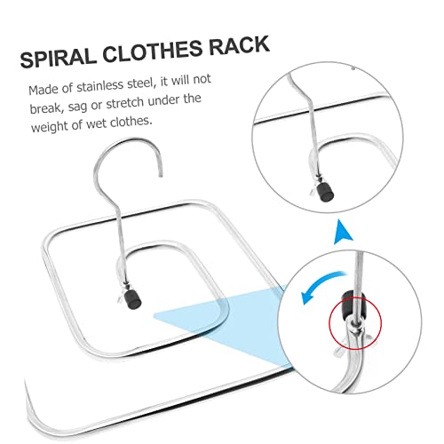 GATHINESS 2pcs Swivel Hanger Quilt Blanket Kids Hangers Folding Clothes Rack Spiral Quilt Rack rotatable Spiral Hanger Clothes Drying Racks Hanging Rack Space-Saving Organizer to Rotate Sock