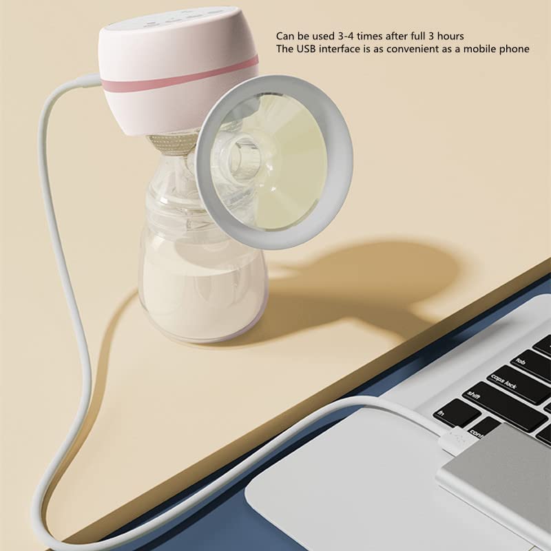 Electric Breast Pump with 10 Breastmilk Storage Bags, All-in-one Automatic Electric Breast Pump Painless Breast Massager,3 Modes, 9 Levels,Portable Breast Pump Strong Suction Power, Quiet, Pain Free