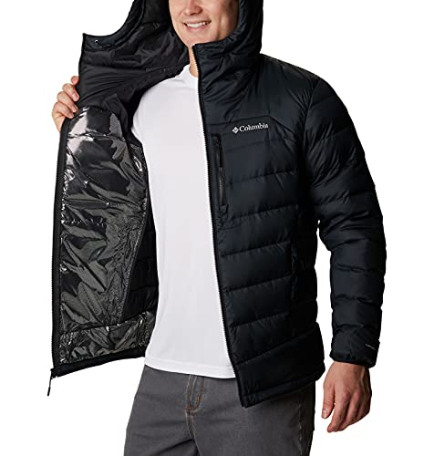Columbia Men's Autumn Park Down Hooded Jacket, Black, XX-Large